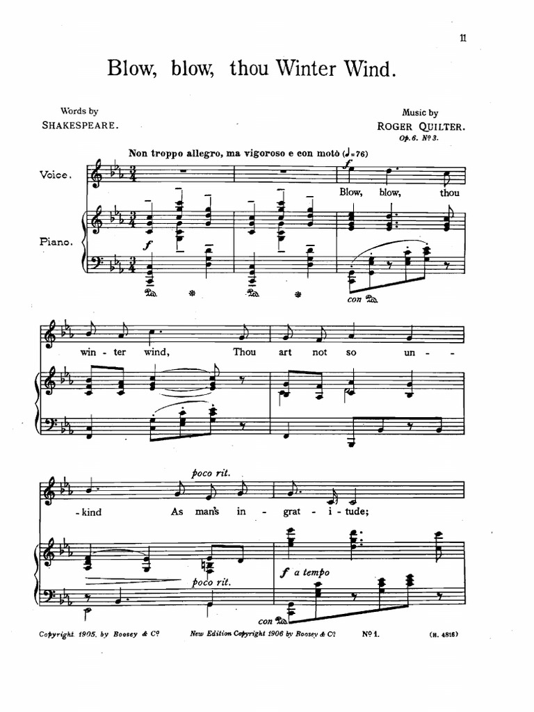 Adriana - Blow Blow Thou Winter Wind - Quilter | PDF