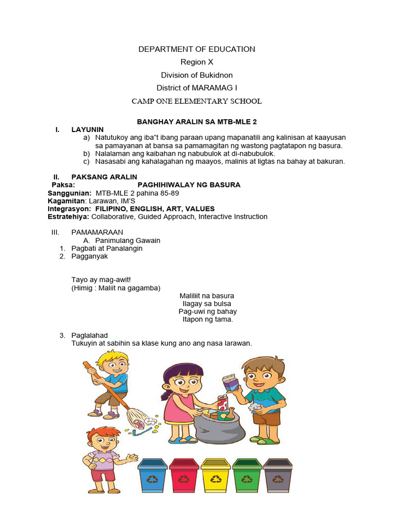 Paghihiwalay NG Basura Grade 2 | PDF