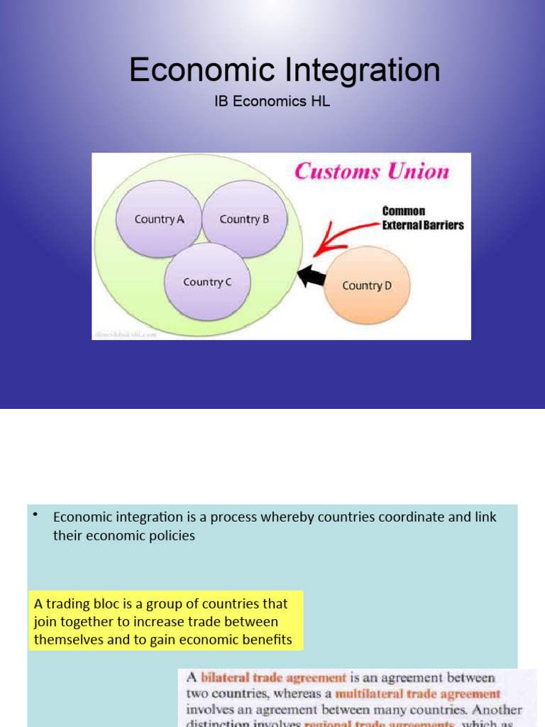 Economic Integration | PDF | Economic And Monetary Union Of The ...