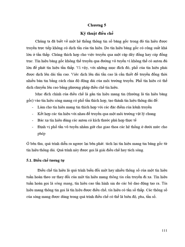 Chap5 - Ky thuat dieu che | PDF
