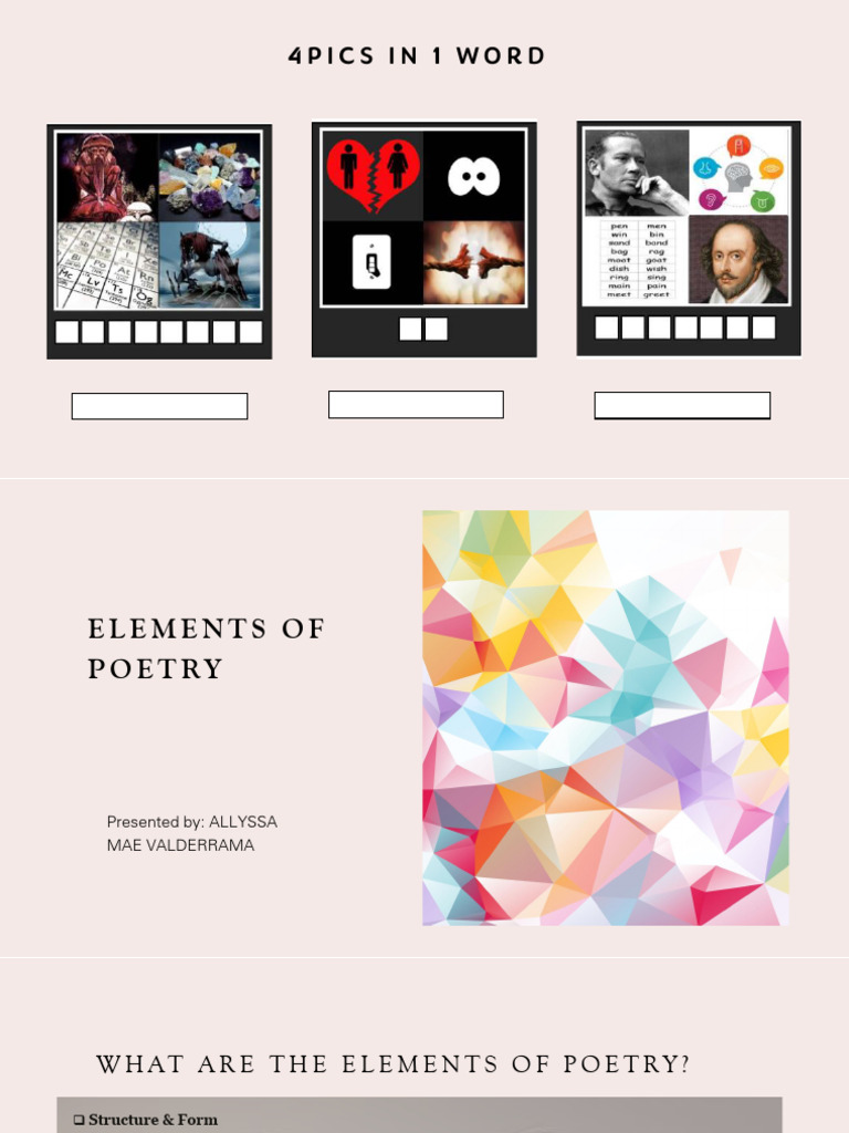 Elements of Poetry Explained | PDF | Poetry | Metre (Poetry)