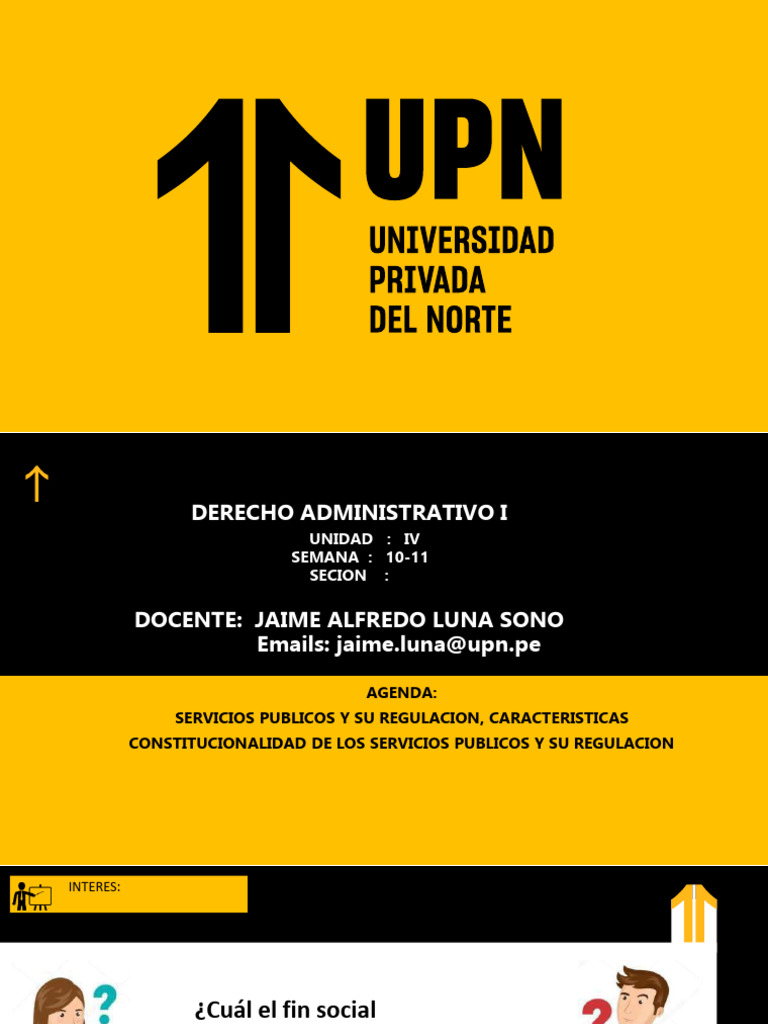 UPN PPT .Sem10.adm.1 | PDF | Servicios públicos | Economias