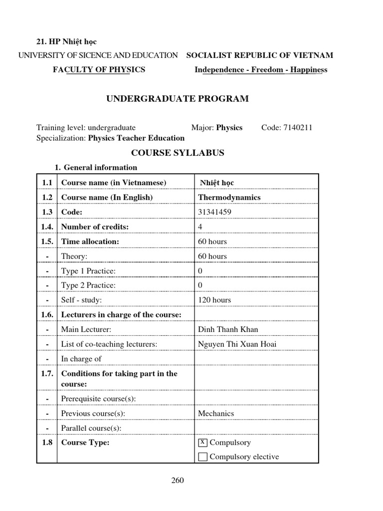 Đề Cương Nhiệt Học - SP2021 - Signed | PDF | Heat | Temperature