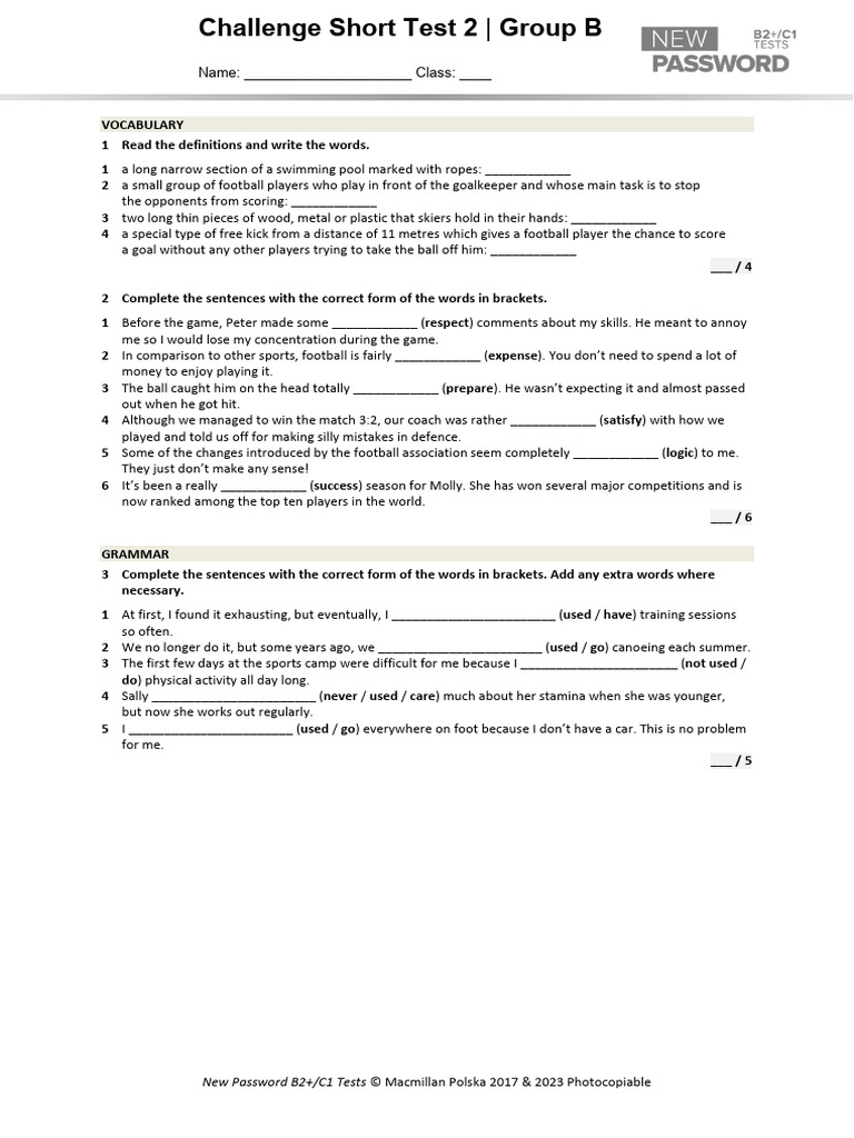 New Password B2+ C1 CST 2B | PDF