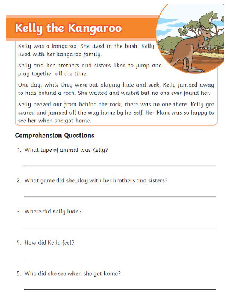 Kelly the Kangaroo story | PDF