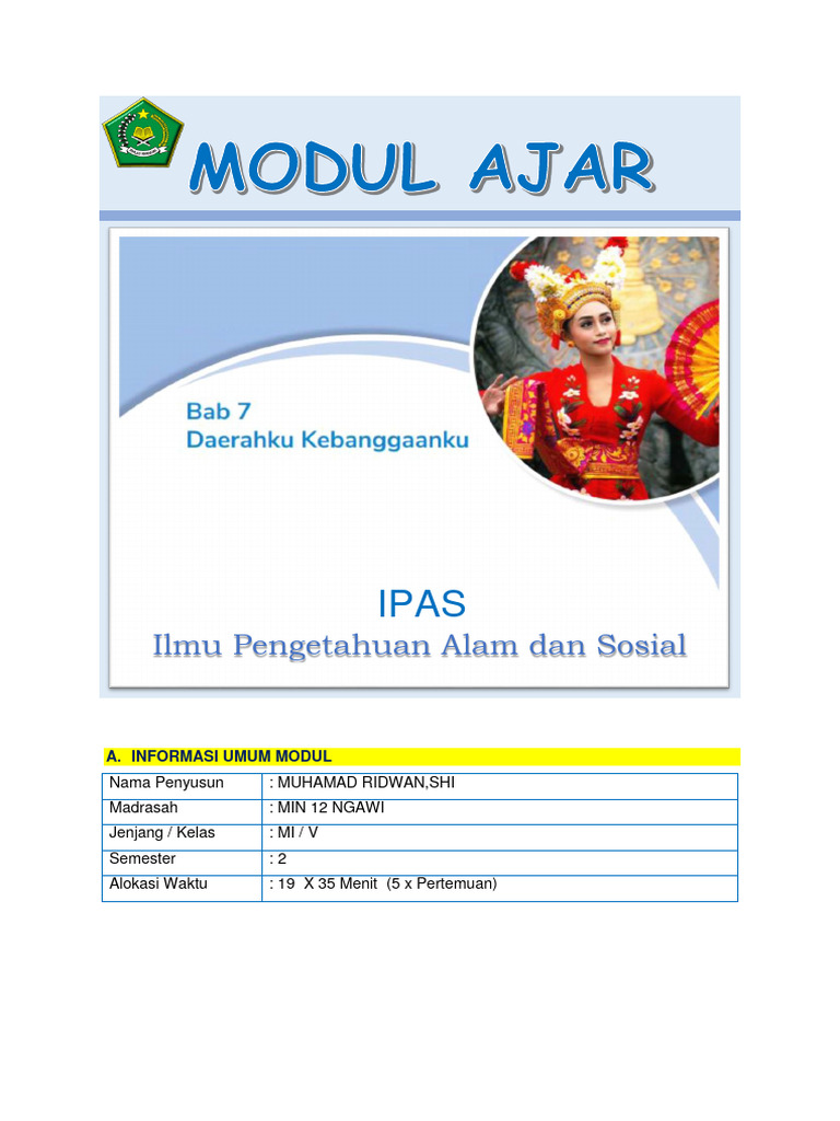 Modul Ajar IPAS Kelas 5 - BAB 7 | PDF