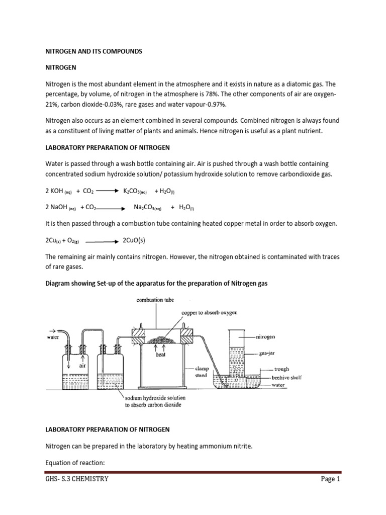 NITROGEN AND ITS COMPOUNDS, S.3 Final | PDF | Nitric Acid | Chlorine