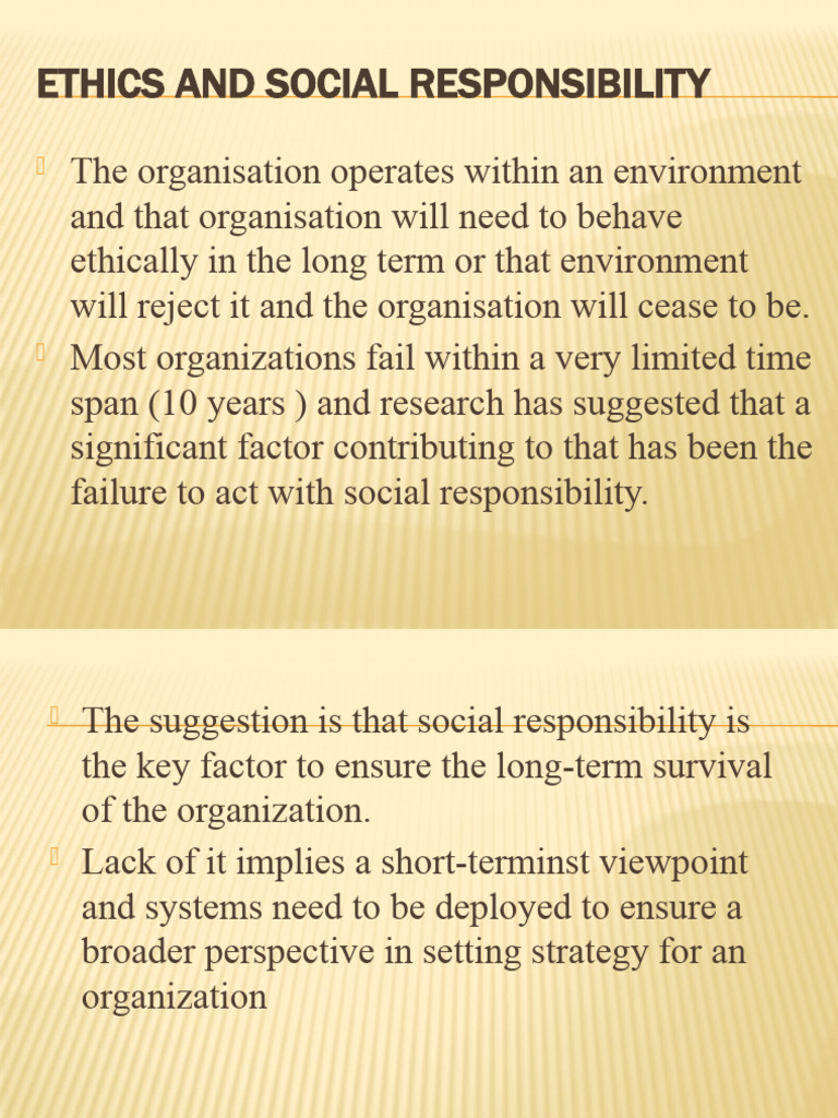 Ethics and Social Responsibility in Business | PDF | Corporate Social ...
