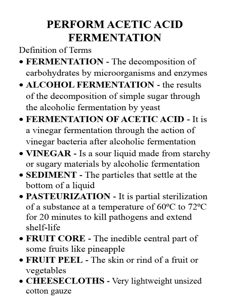 Perform Acetic Acid Fermentation | PDF | Fermentation | Vinegar