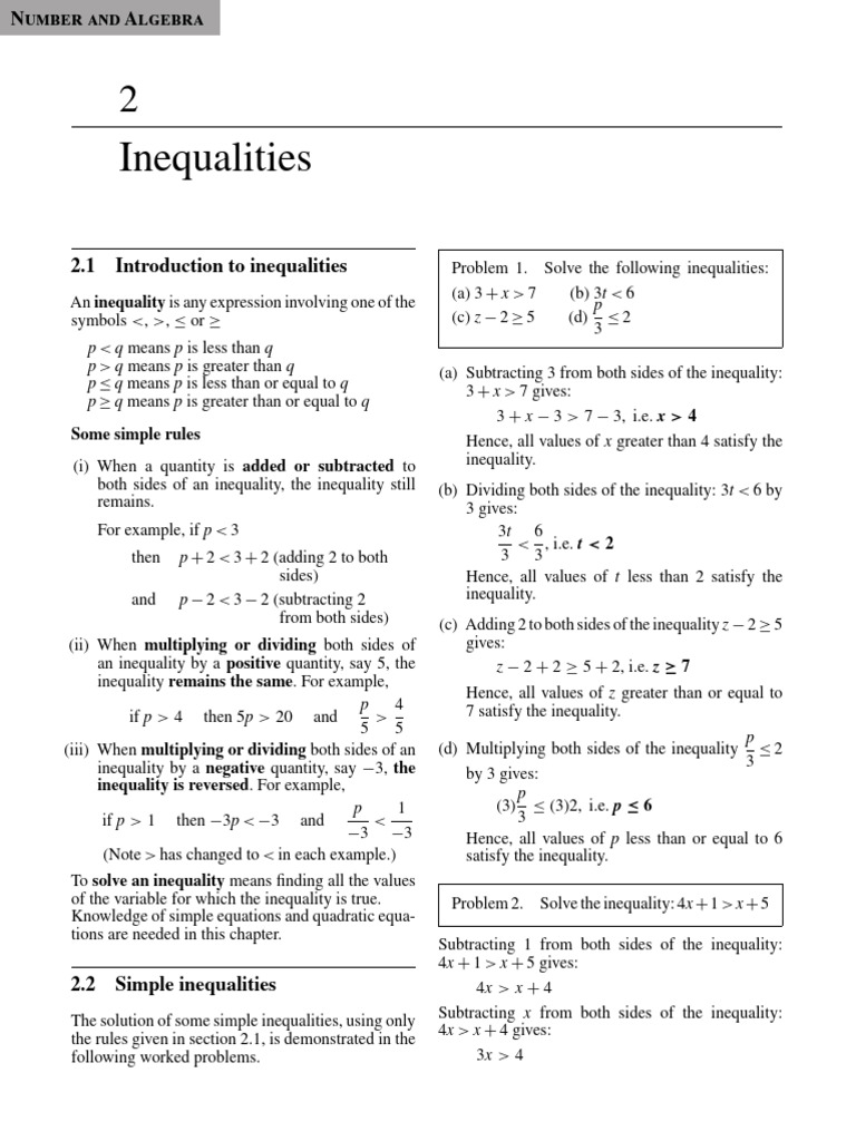 Inequalities | PDF | Inequality (Mathematics) | Abstract Algebra