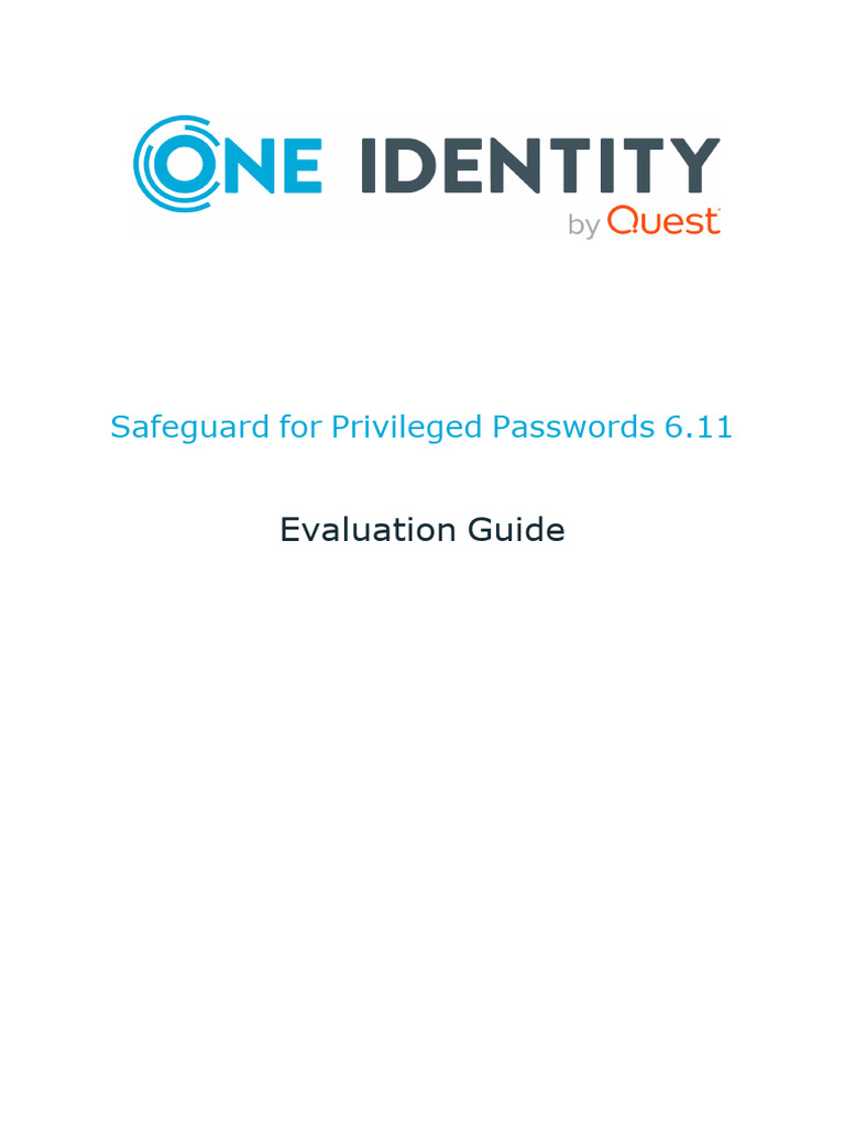 Safeguard For Privileged Passwords Evaluation Guide - 611 | PDF | User (Computing) | Ip Address