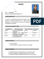 B Com Fresher Resume Format | PDF