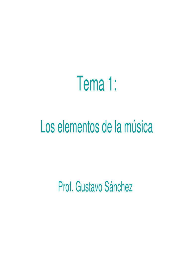 Tema 1. Elementos de La Música_Instrumentos | PDF | Instrumentos de cuerda | Melodía
