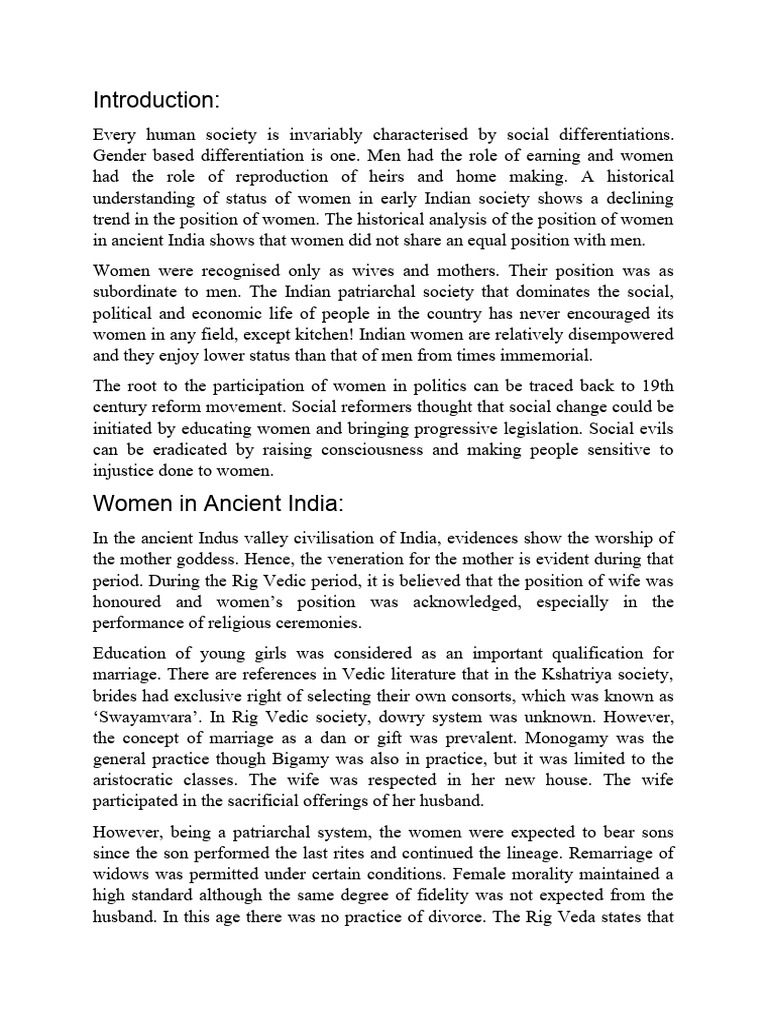 Women in Ancient India | PDF | Vaishnavism | Vedas