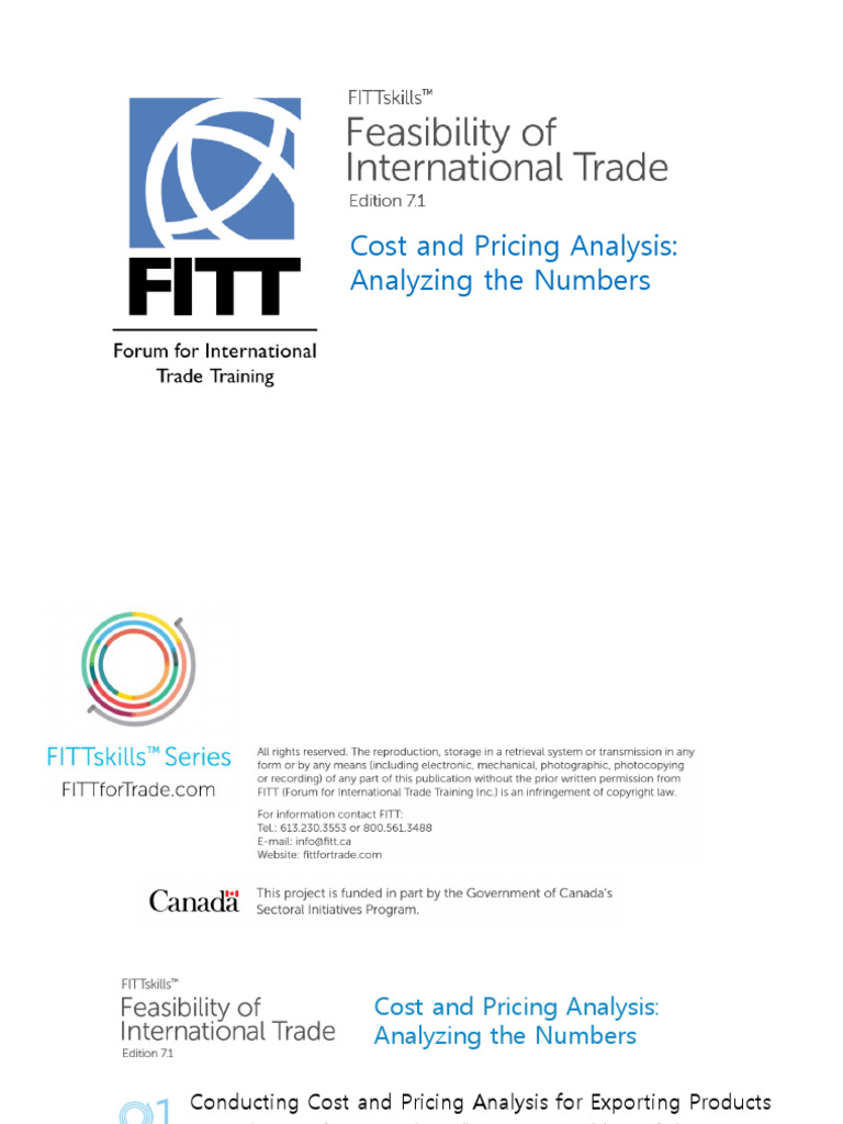 Cost Pricing Analysis Pdf Business Economies