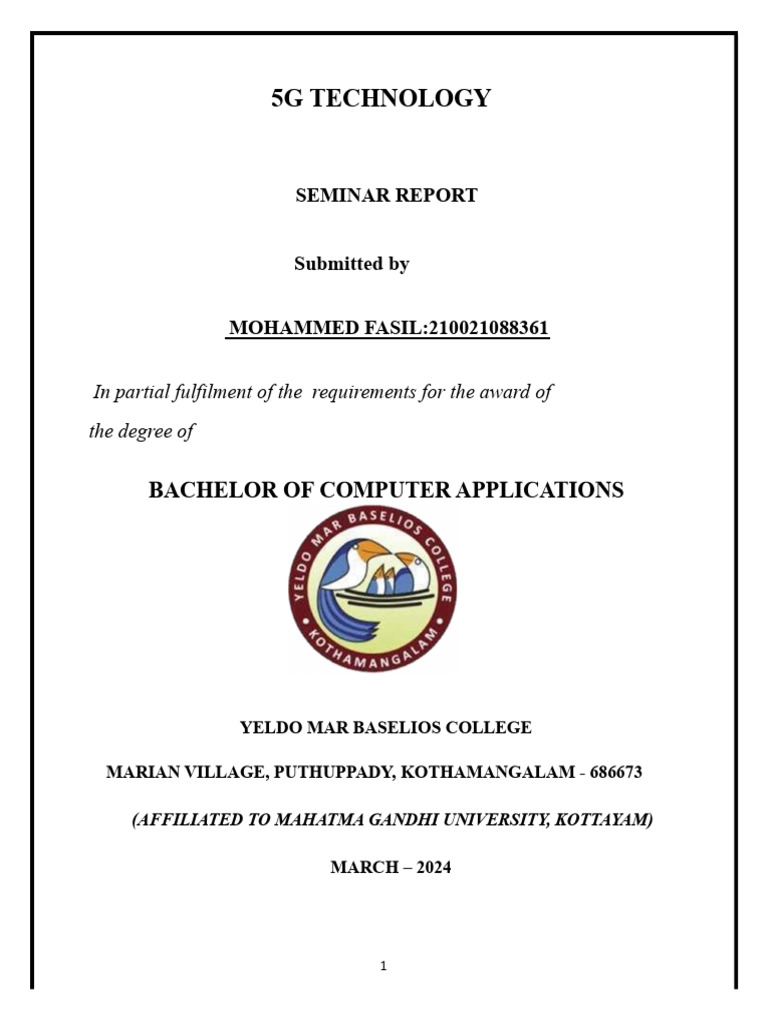 5g Fasil Semianar | PDF | 4 G | 3 G