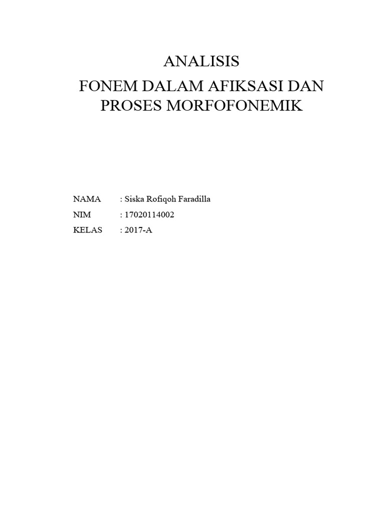 Fitur Proses Morfofonemik | PDF
