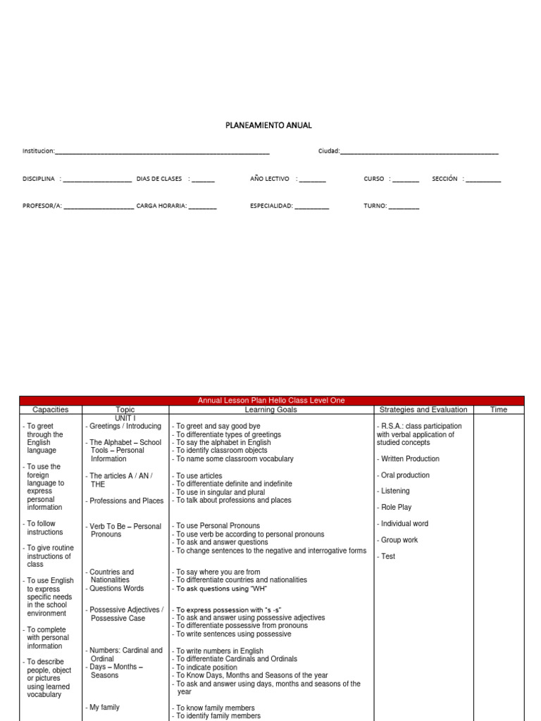 Hello Class 123 | PDF | English Language | Question