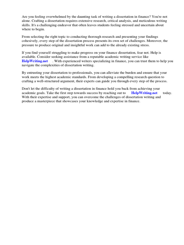 Dissertation Finance Topics List | PDF | Banks | Thesis