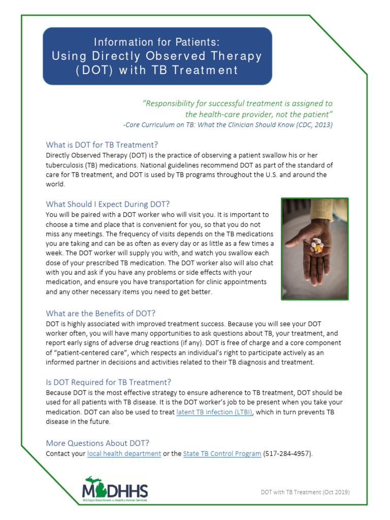 2 DOT With TB Treatment - Patients | PDF | Tuberculosis | Public Health