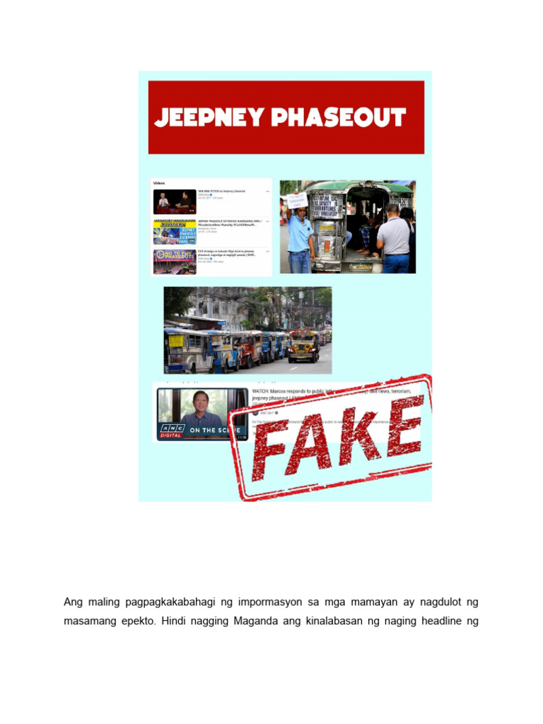 Ang Maling Pagpagkakabahagi NG Impormasyon Sa Mga Mamayan Ay Nagdulot ...