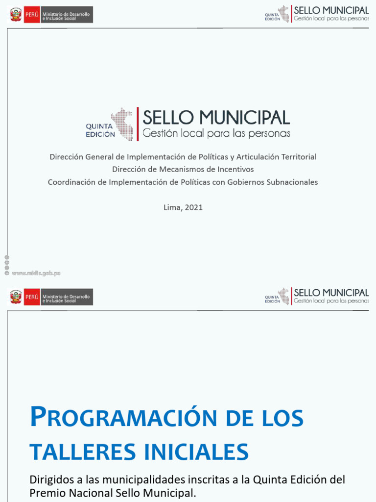 Programación de Talleres Iniciales - para CE | PDF | Negocios