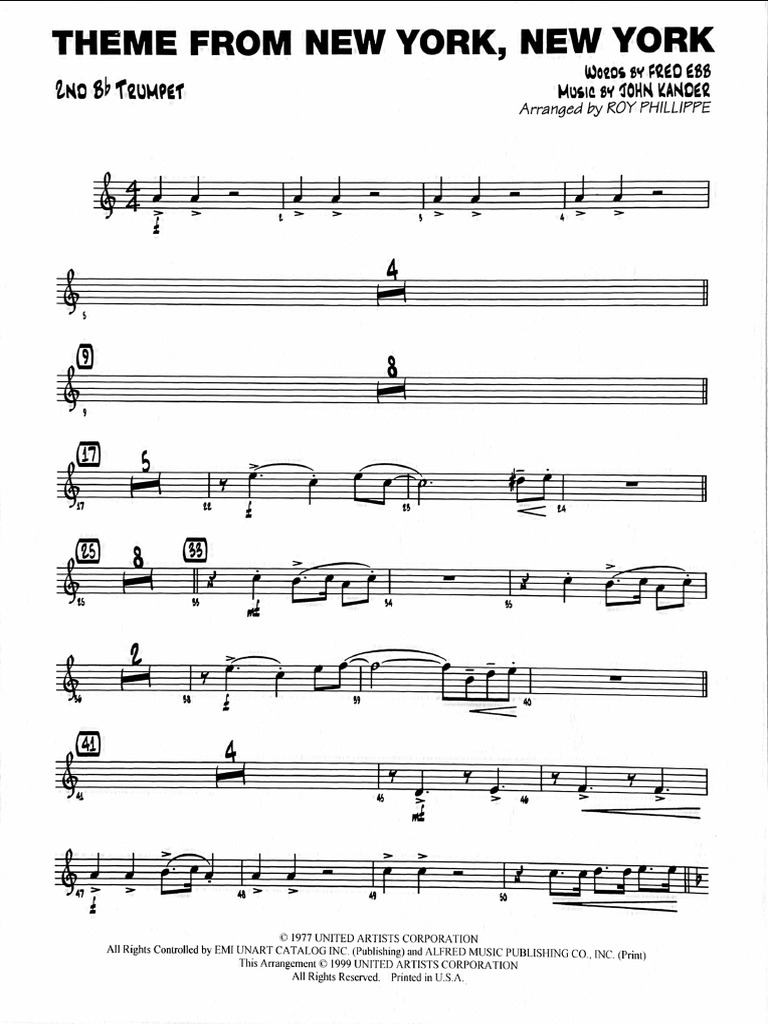 New York New York, Trumpet 2 | PDF