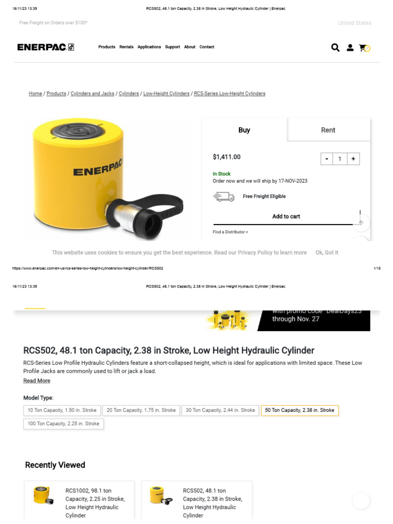 RCS502_pisto hidraulic 50Tn | PDF | Pump | Mechanical Engineering