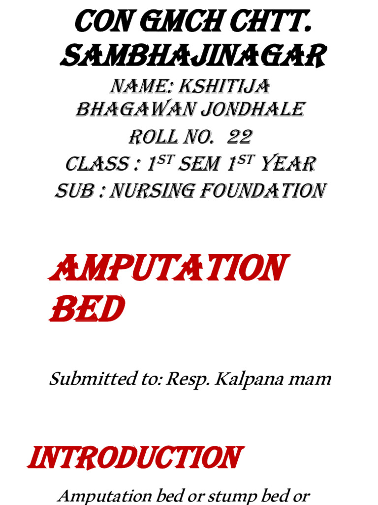 AMPUTATION BED | PDF