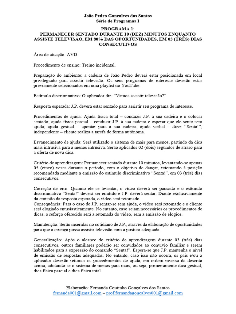 Modelos de Programas | PDF | Aprendizado | Cor