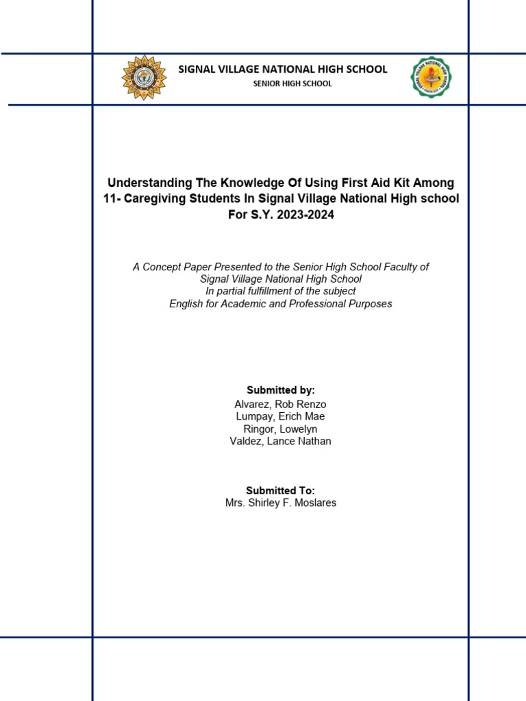Eapp Concept Paper Format | Download Free PDF | First Aid | Johnson ...