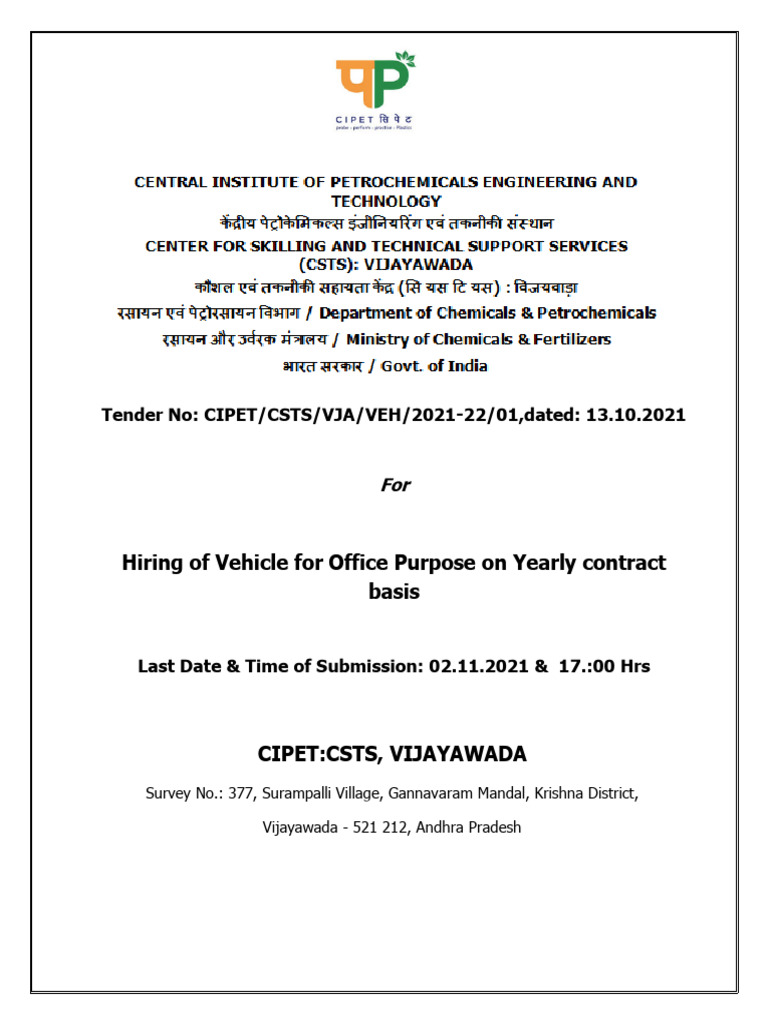 Tender Document | PDF | Driver's License | Employment