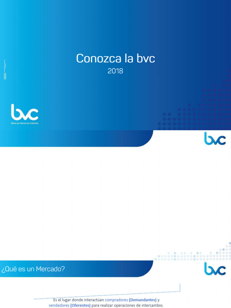 Presentacion Conozca BVC 2018 (ACTUALIZADA) | PDF | Bolsa | Compartir (Finanzas)