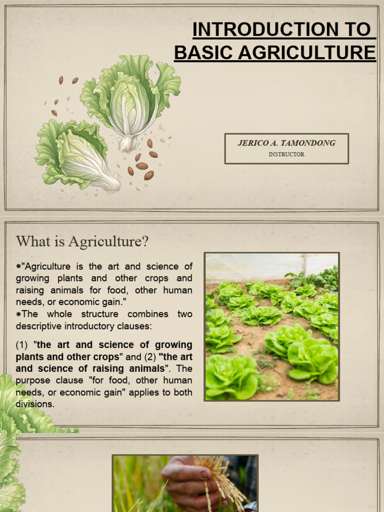 Basic of Agri | PDF | Agriculture | Farms