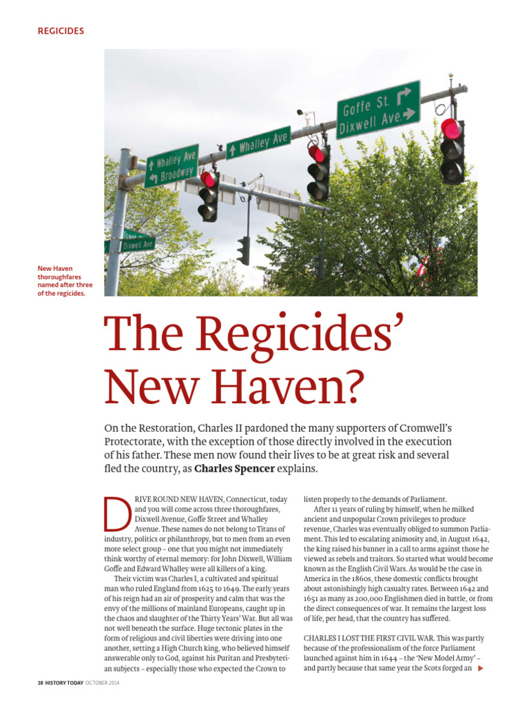 Regicides of New Haven | PDF | Oliver Cromwell
