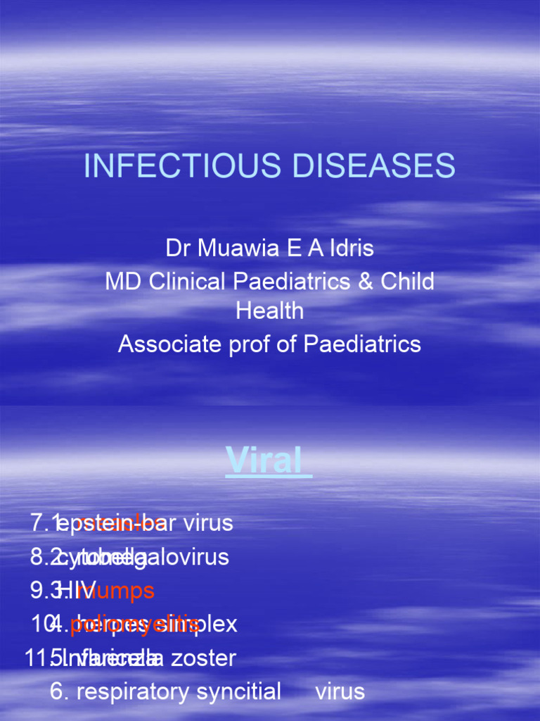 INFECTIOUS DISEASES | PDF | Malaria | Infection