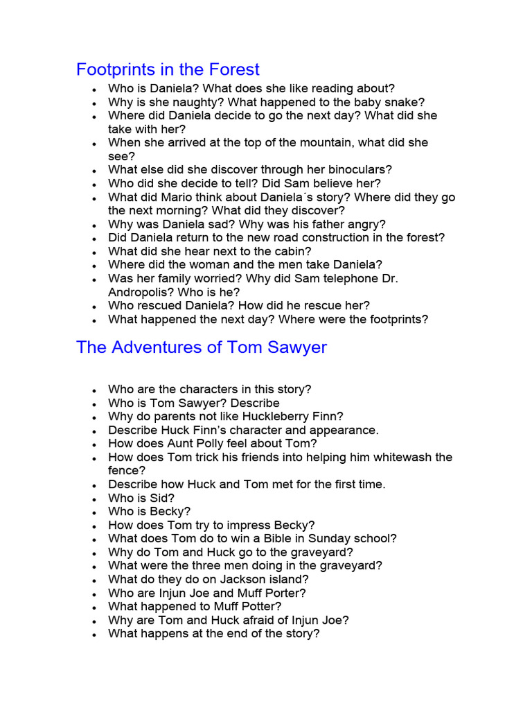 Footprints in The Forest | PDF