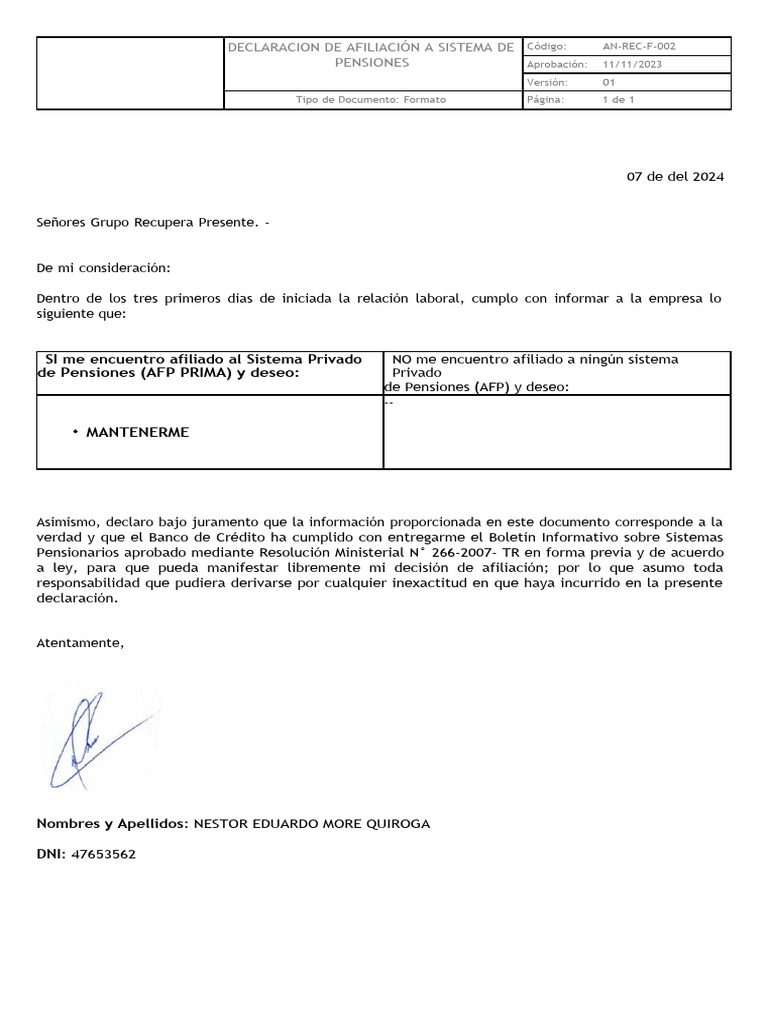 Nestor - Eduardo More Quiroga | PDF | Documento de identidad | Business