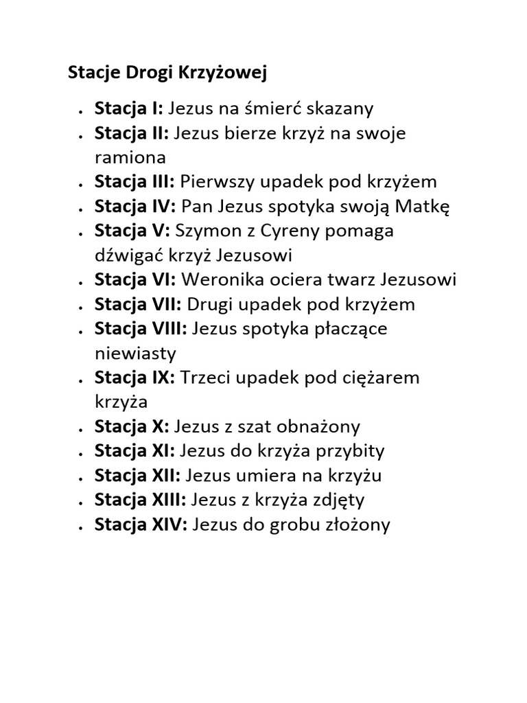 Stacje Drogi Krzyżowej | PDF