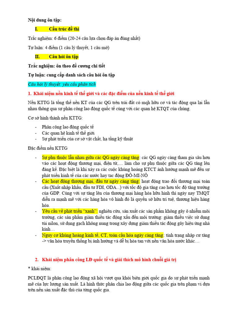 ĐỀ CƯƠNG KTQT 3 | PDF