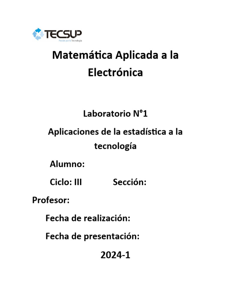 Lab01 2024-1 | PDF | Desviación Estándar | Estadísticas