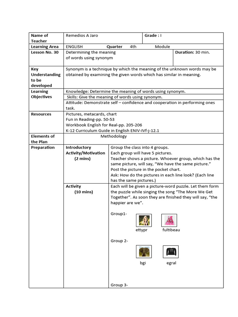 Eng1 Q4 Ip30 v.02 | PDF | Cognitive Science | Learning