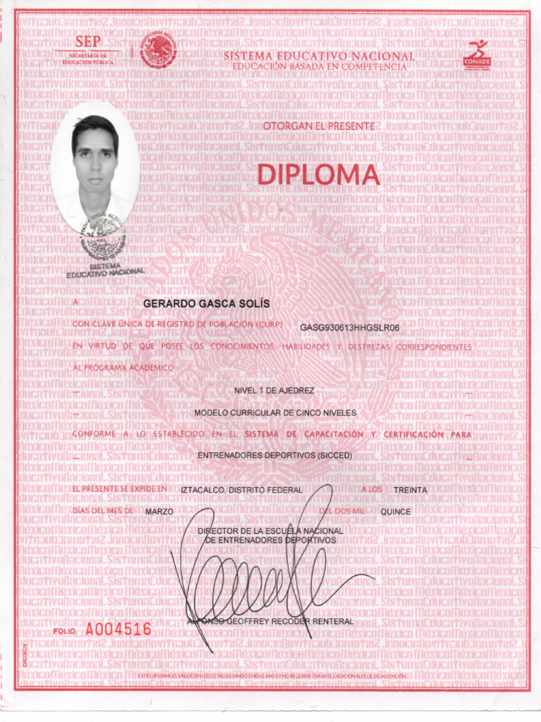 entrenador deportivo (SICCED) | PDF