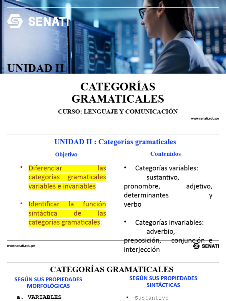 Categorías Gramaticales: Variables e Invariables | PDF | Parte del ...