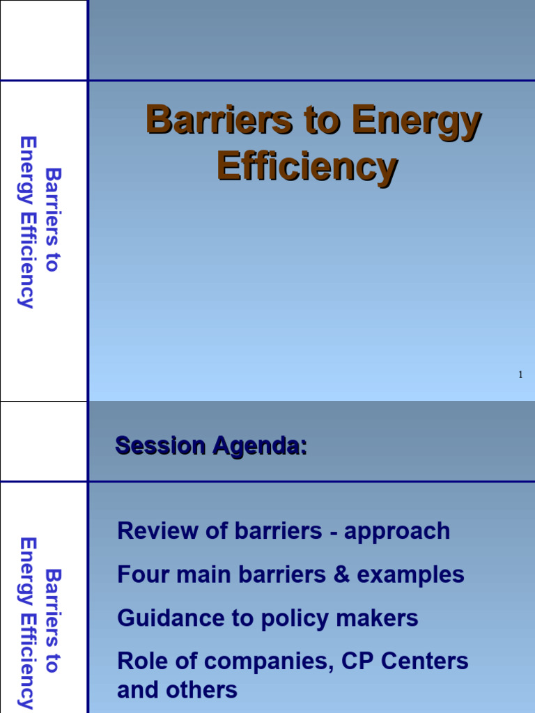 Barriers To EE - Presentation | PDF | Efficient Energy Use | Information