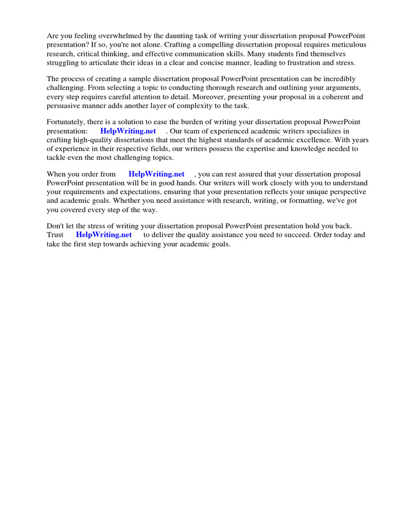 Sample Dissertation Proposal Powerpoint Presentation | PDF | Thesis ...