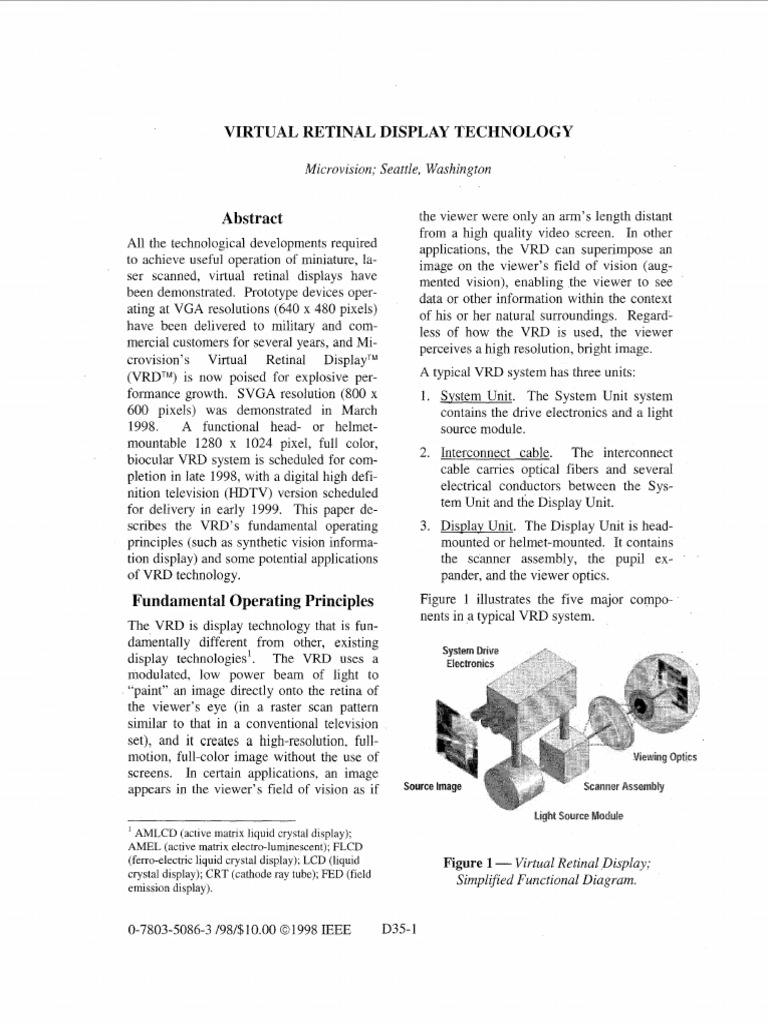 Virtual Retinal Display for Industry | PDF | Rgb Color Model | Image ...