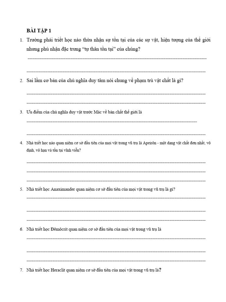 BT Triet Hoc 3 | PDF