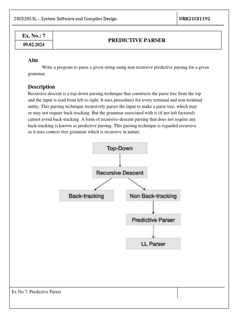 Exp 7 | PDF | Parsing | Software Engineering