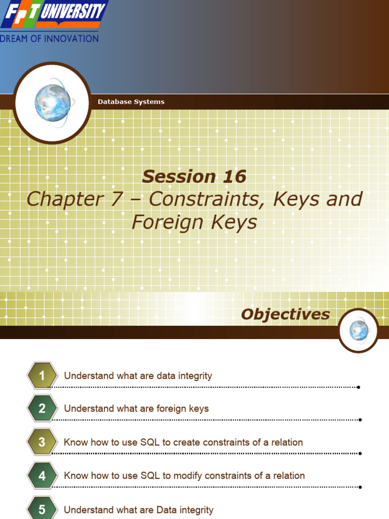 15 - Chapter 7 - Constraints Keys Foreign Keys | PDF | Relational Database | Computing